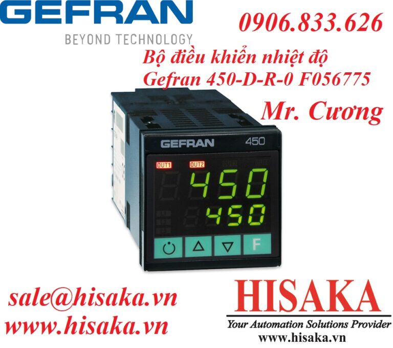 Bộ điều khiển nhiệt độ Gefran 450-D-R-0 F056775 chính hãng